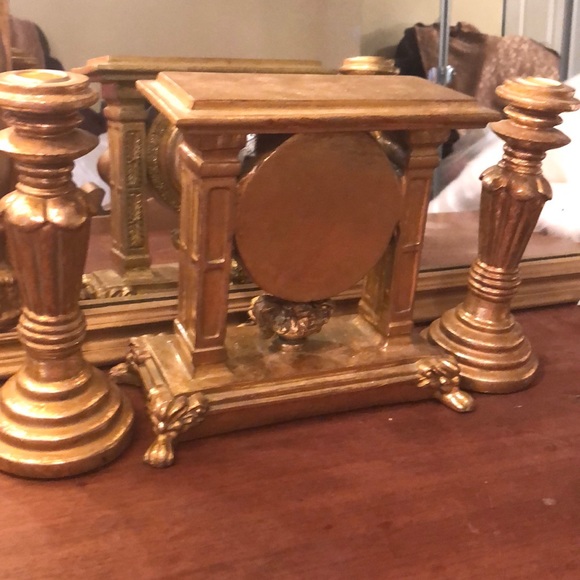 Accents | Gold Ornate Clock Candle Holders Set | Poshmark